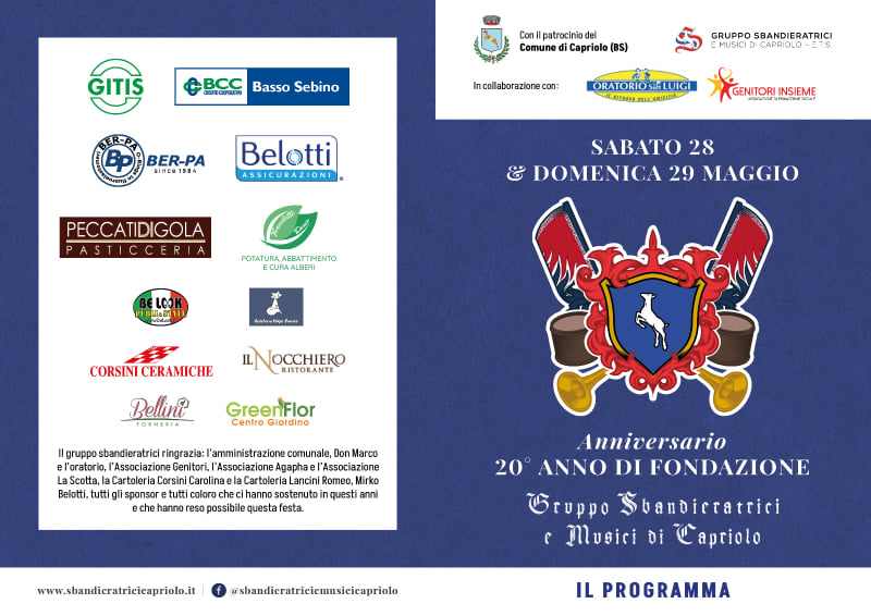 Capriolo,20° Anniversario Fondazione Gruppo Sbandieratrici e Musici di ...